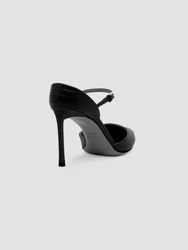 TOM FORD Tejus 85mm Croc-embossed Leather Mary Jane Pumps - Black
