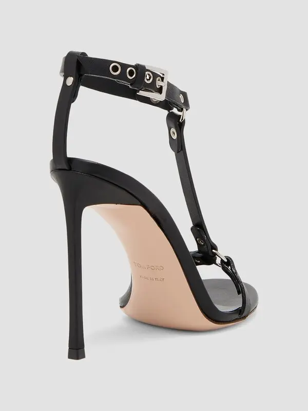 TOM FORD 105mm Leather T-strap Sandals