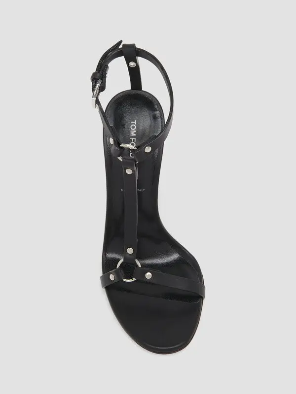 TOM FORD 105mm Leather T-strap Sandals