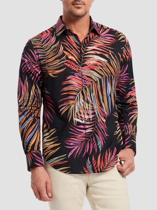 Robert Graham Acai Printed Cotton Button-front Shirt