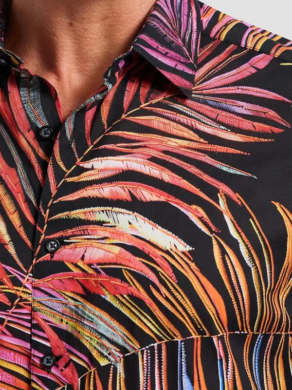 Robert Graham Acai Printed Cotton Button-front Shirt