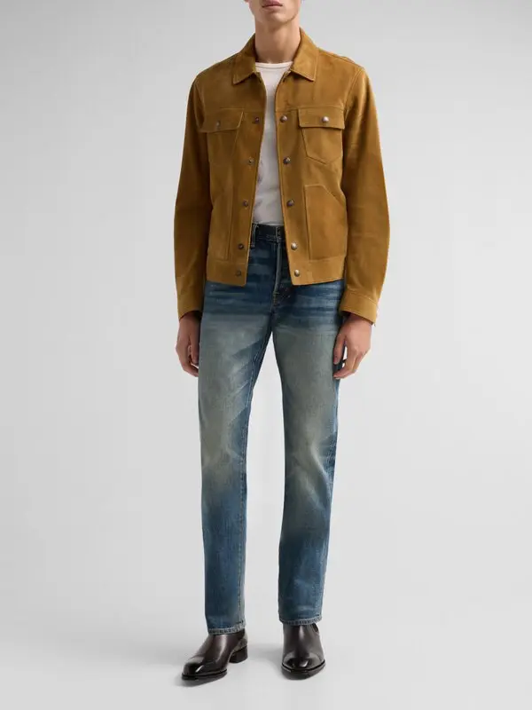 TOM FORD Elkan Burnished Leather Chelsea Boots