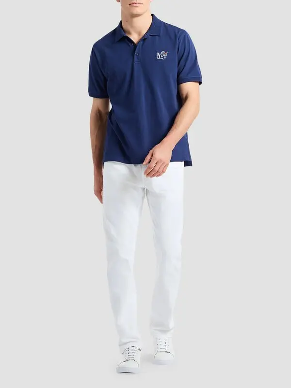 Robert Graham Monkey Business Stretch-cotton Polo Shirt