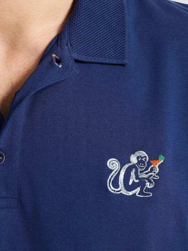 Robert Graham Monkey Business Stretch-cotton Polo Shirt
