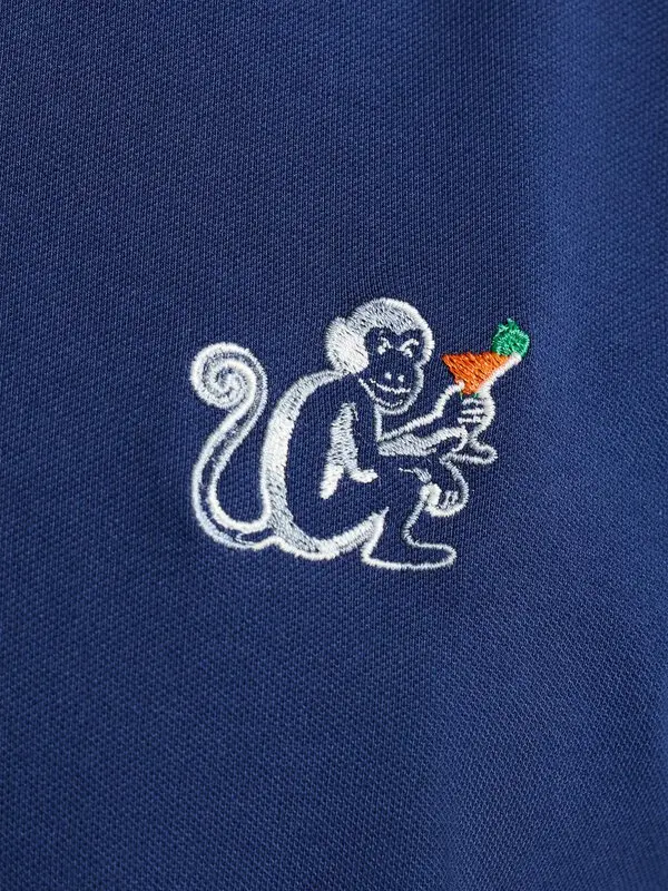 Robert Graham Monkey Business Stretch-cotton Polo Shirt