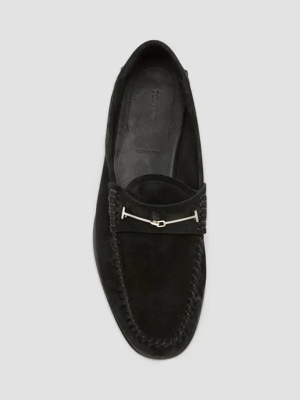 TOM FORD Moc-toe Suede Bit Loafers