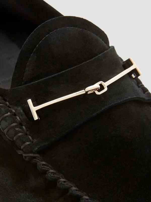 TOM FORD Moc-toe Suede Bit Loafers