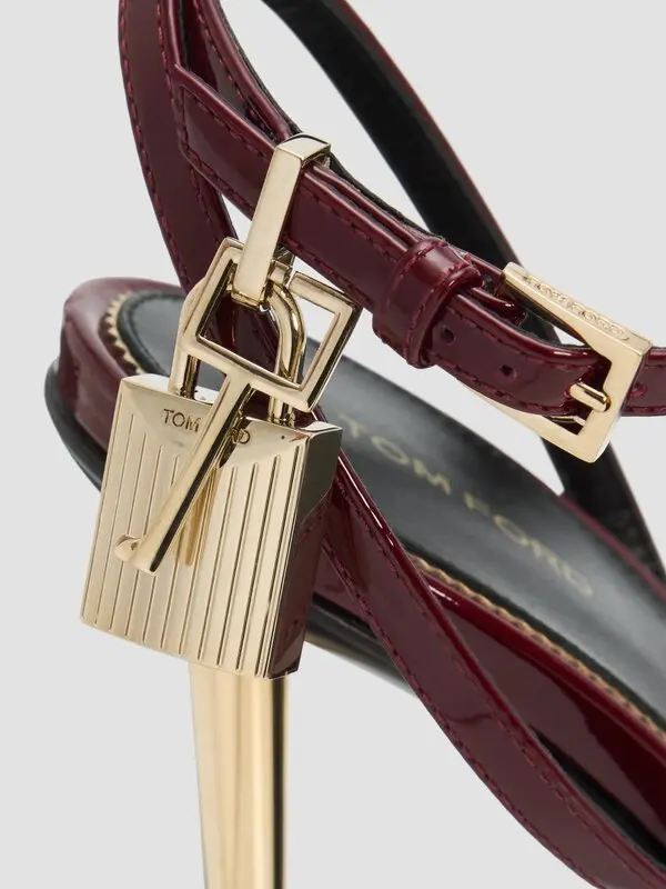 TOM FORD Pointy Naked 105mm Patent Leather Sandals