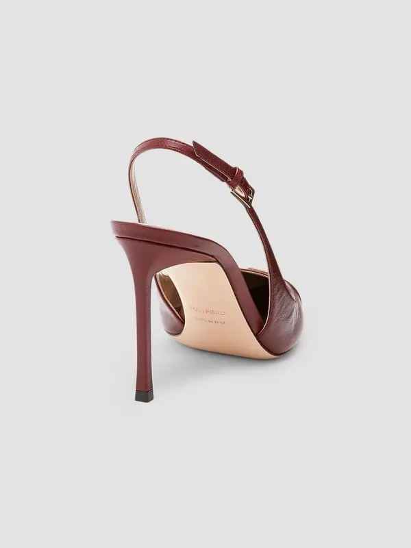 TOM FORD 85mm Leather Slingback Pumps