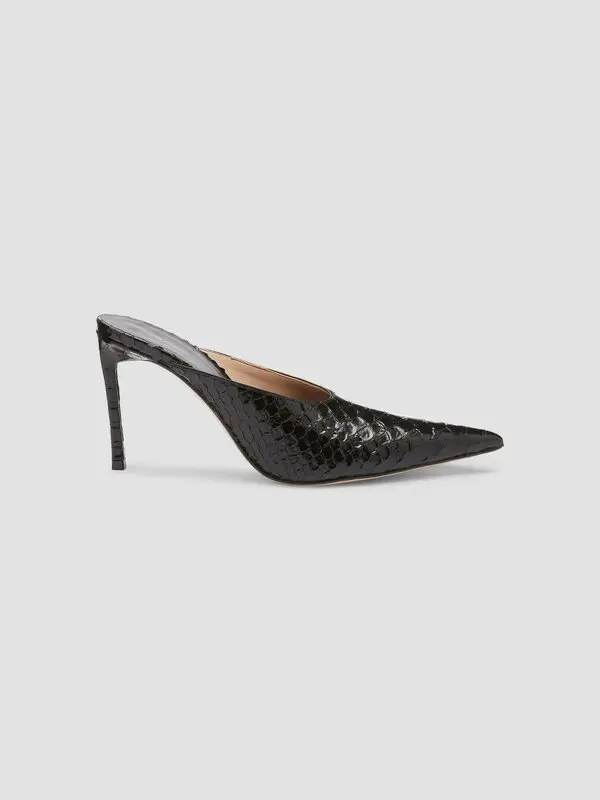 TOM FORD 85mm Python-embossed Leather Mules