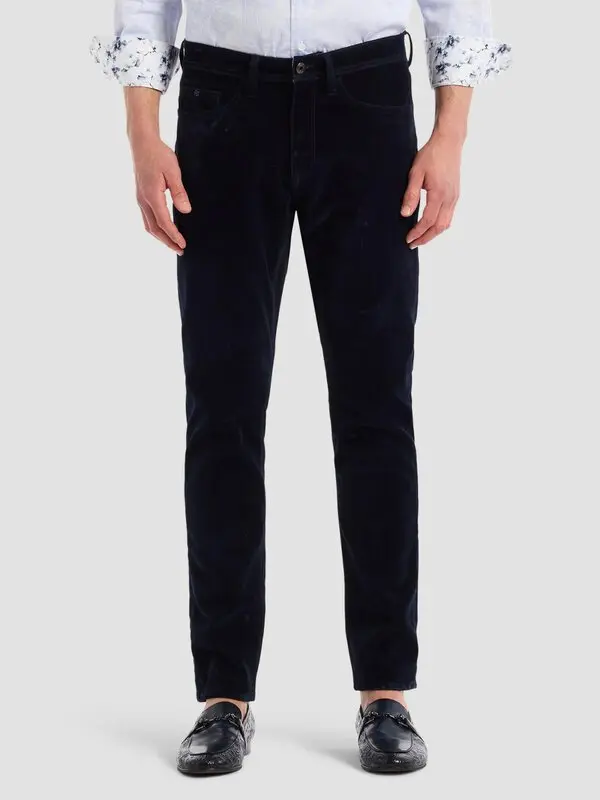Robert Graham Celestial Velvet 5-pocket Pants - Navy