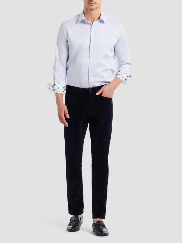 Robert Graham Celestial Velvet 5-pocket Pants - Navy