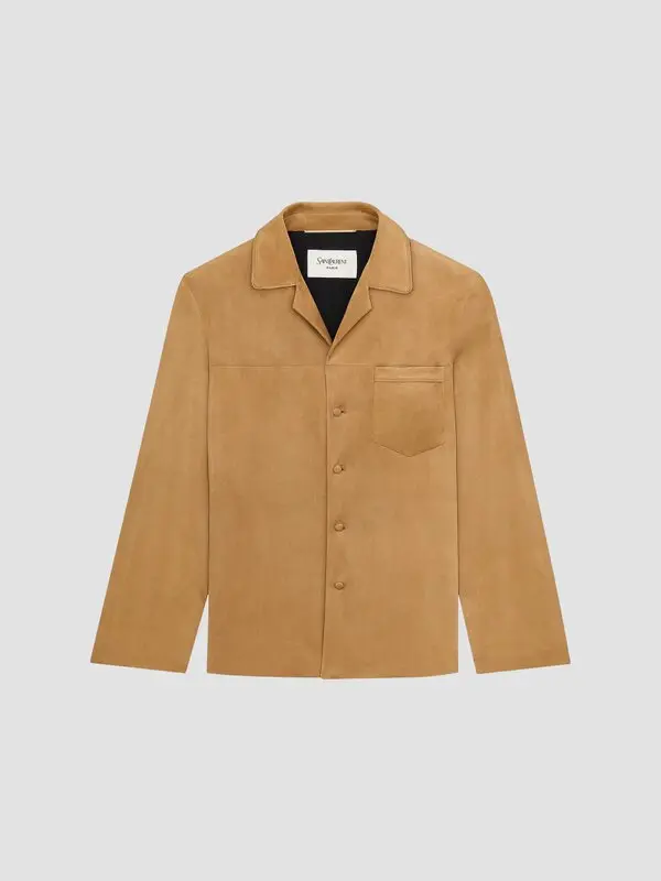 Saint Laurent Jacket In Suede