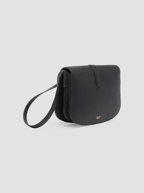 TOM FORD Kara Small Leather Crossbody Bag - Black