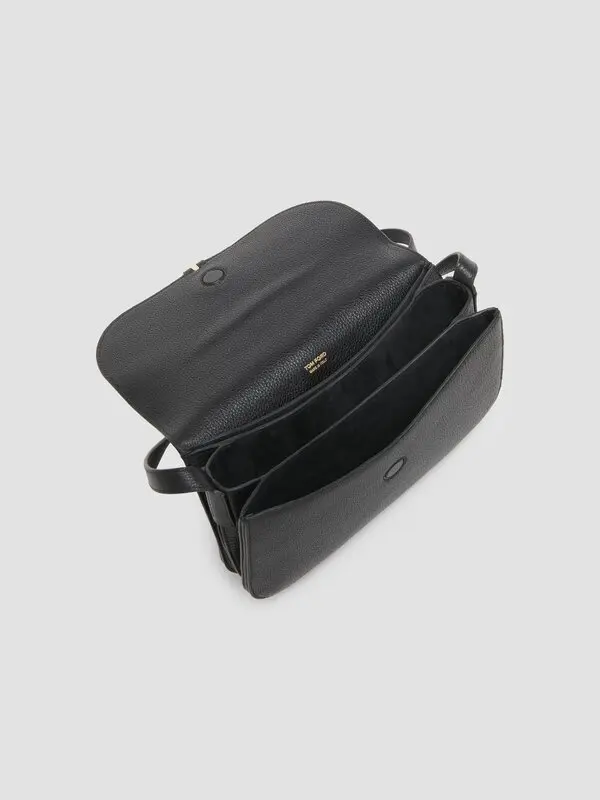 TOM FORD Kara Small Leather Crossbody Bag - Black