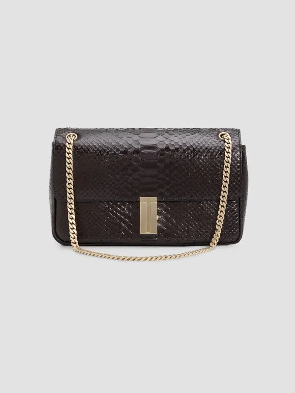 TOM FORD Mia Python-embossed Leather Chain Shoulder Bag