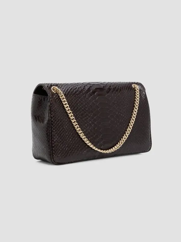 TOM FORD Mia Python-embossed Leather Chain Shoulder Bag