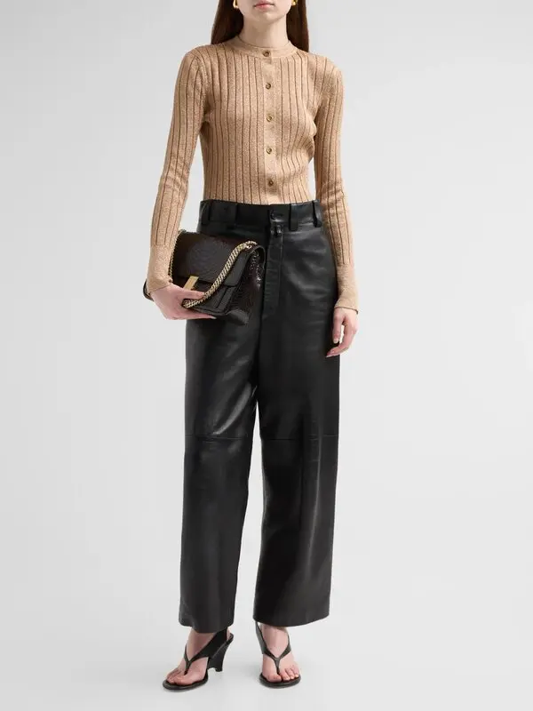 TOM FORD Mia Python-embossed Leather Chain Shoulder Bag