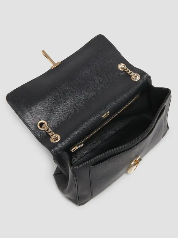 TOM FORD Mia Leather Shoulder Bag - Black