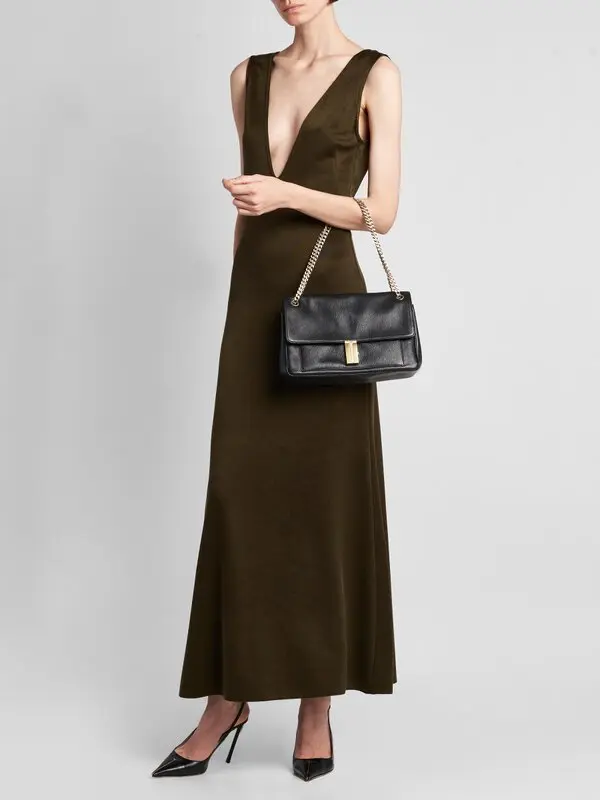 TOM FORD Mia Leather Shoulder Bag - Black