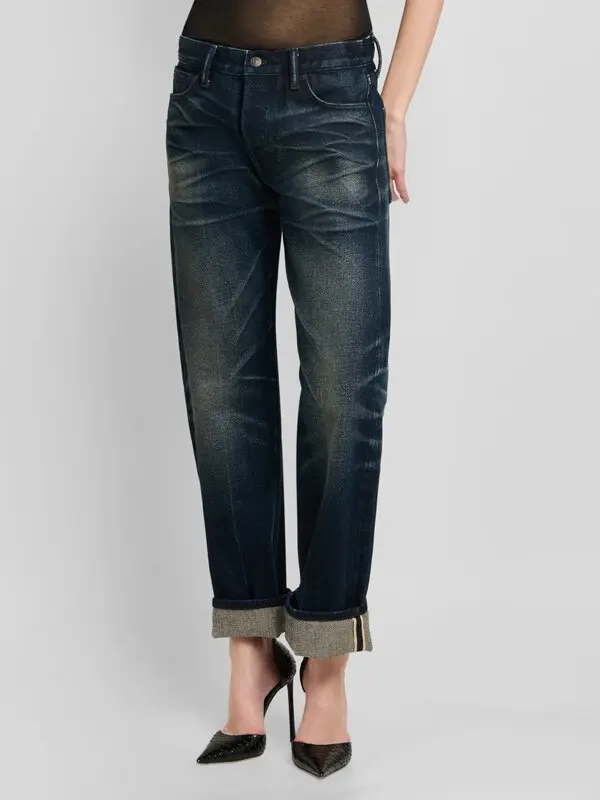 TOM FORD Stonewash Low-rise Boyfriend Jeans