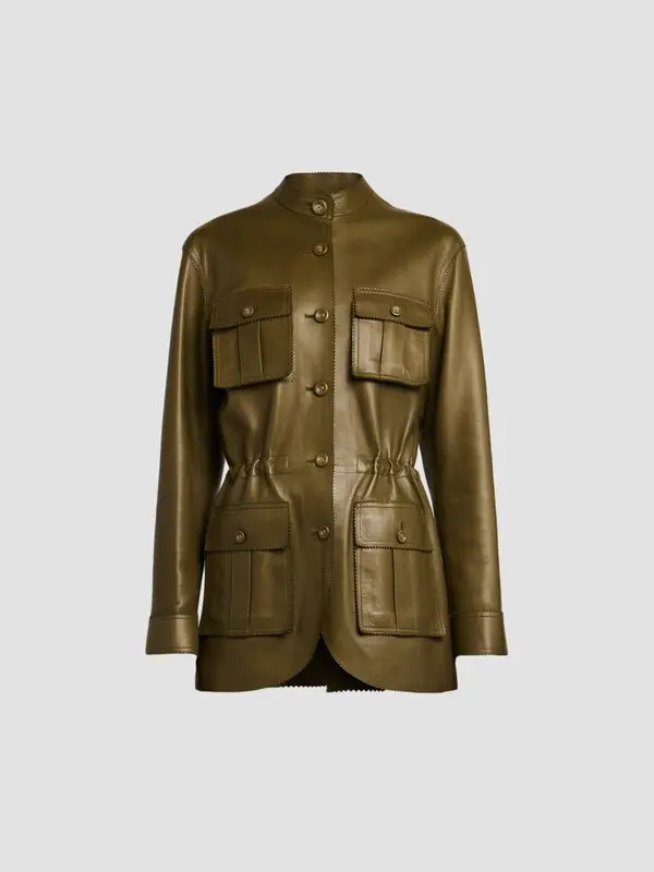 TOM FORD Leather Tailored Safari Jacket