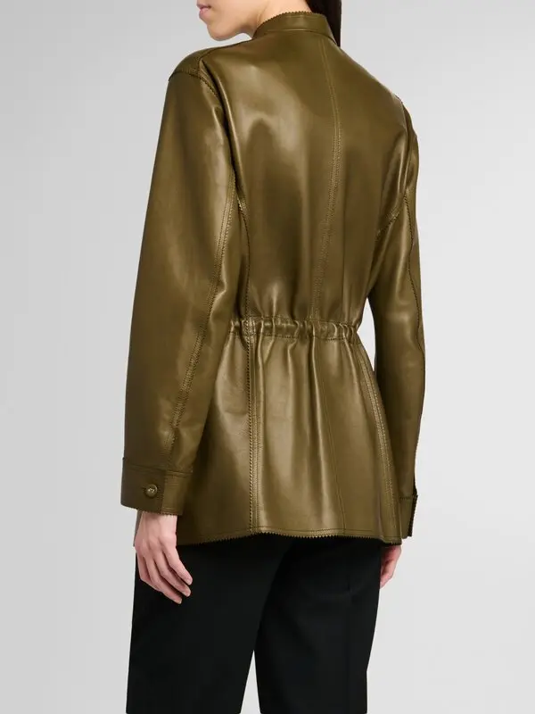 TOM FORD Leather Tailored Safari Jacket