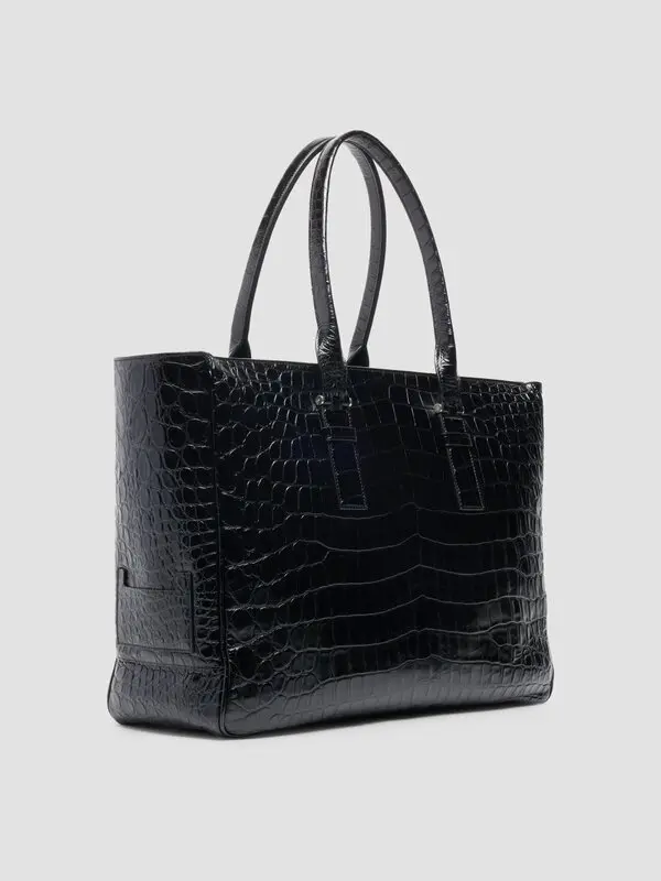 TOM FORD Crocodile-embossed Leather Tote Bag