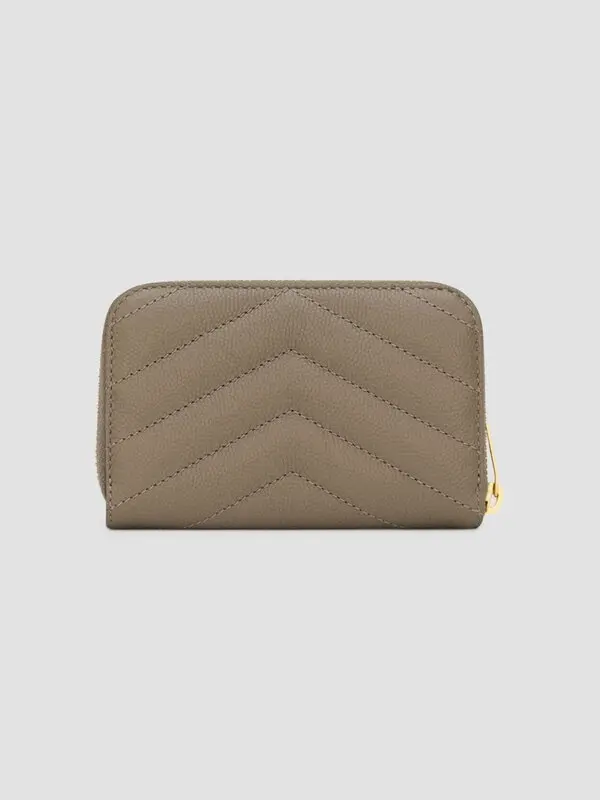 Saint Laurent Cassandre Change Purse In Grain De Poudre Leather