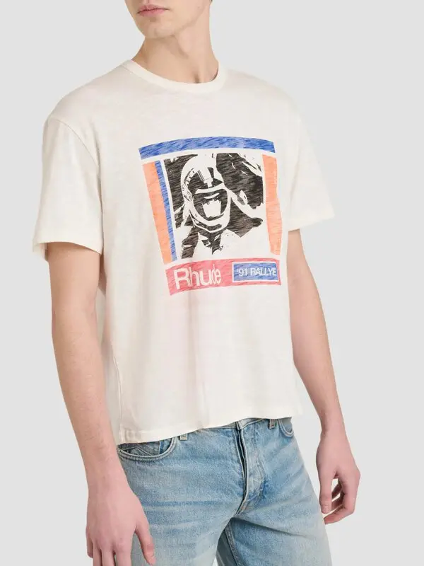 Rhude Helmethead Rallye Graphic Cotton T-shirt