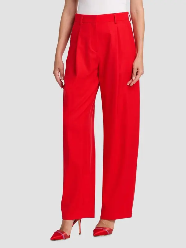 Giorgio Armani Virgin Wool Wide-leg Trousers