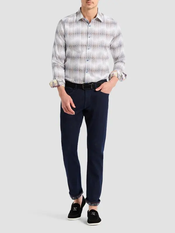 Robert Graham Gottsman Paisley-cuff Jeans
