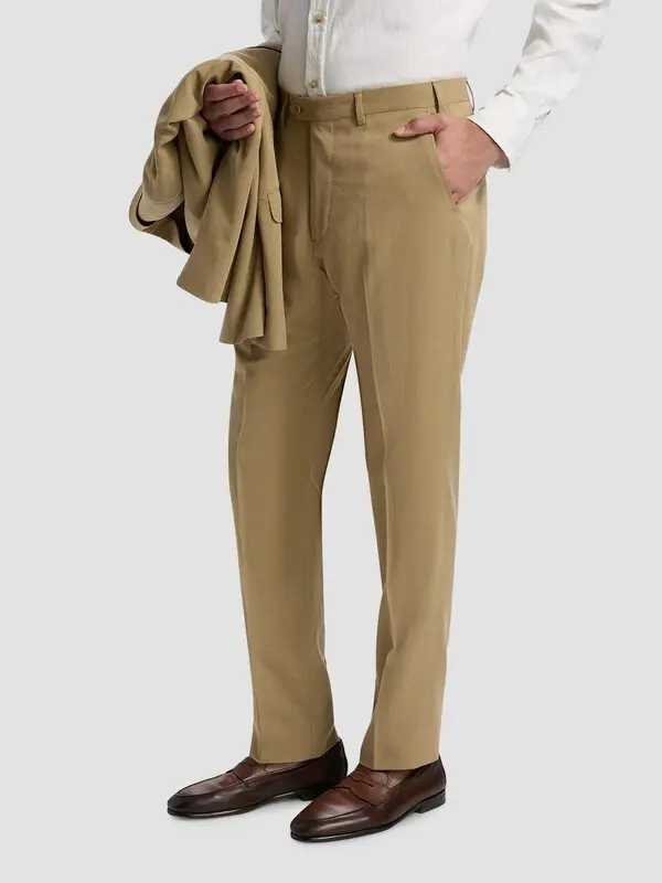 Emporio Armani Slim-straight Trousers - Tan