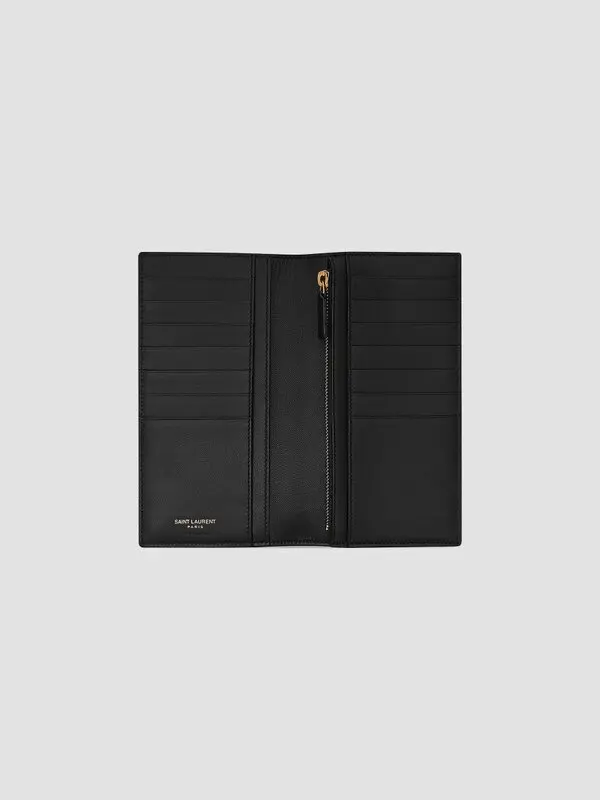 Saint Laurent Tiny Cassandre Wallet In Embossed Matte Leather