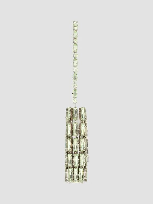 Saint Laurent Micro Evening Bag In Crystals - Chrysolite