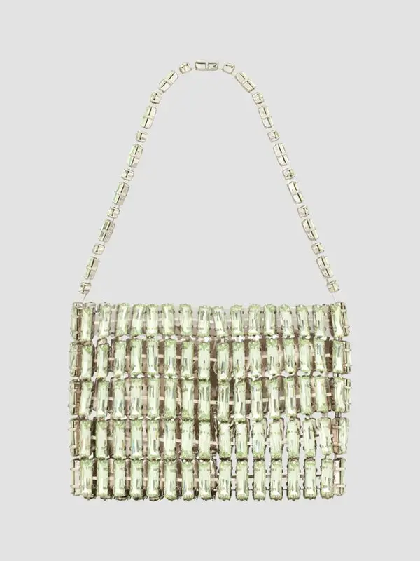 Saint Laurent Micro Evening Bag In Crystals - Chrysolite