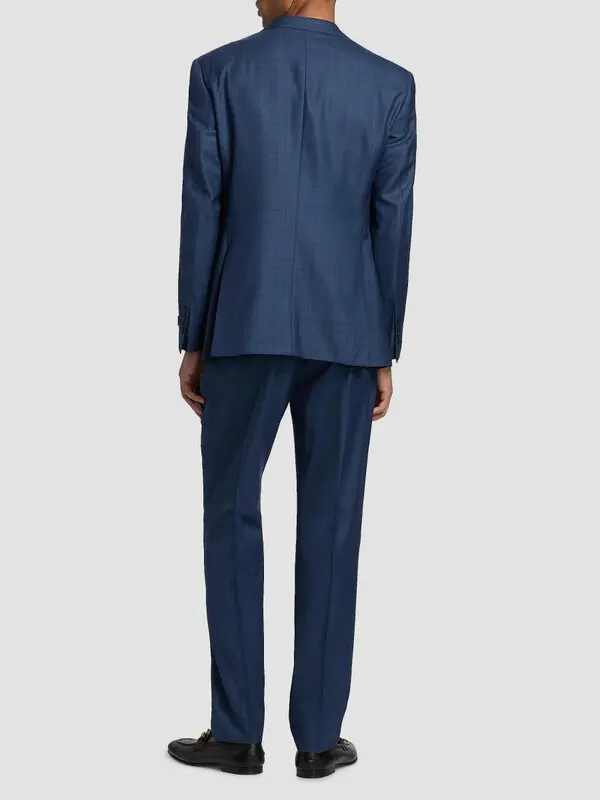 Emporio Armani Check Wool-silk Suit