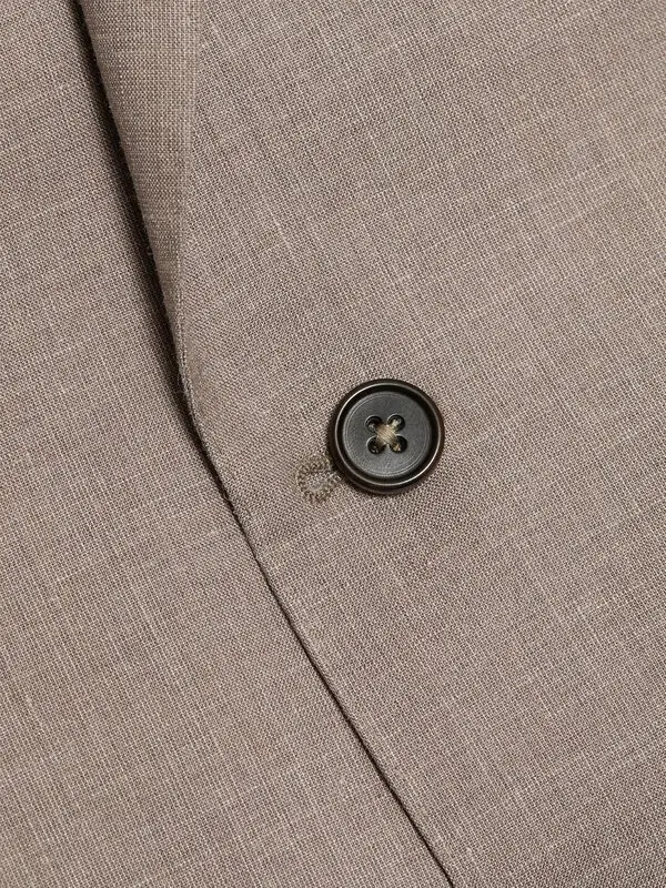 Emporio Armani Tonal Textured Single-breasted Wool, Silk & Linen Suit