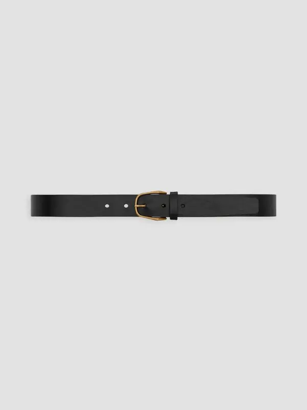 Saint Laurent Minimal Belt In Leather - Black