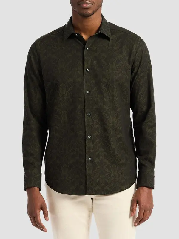 Robert Graham Highland Stretch Cotton Long-sleeve Shirt