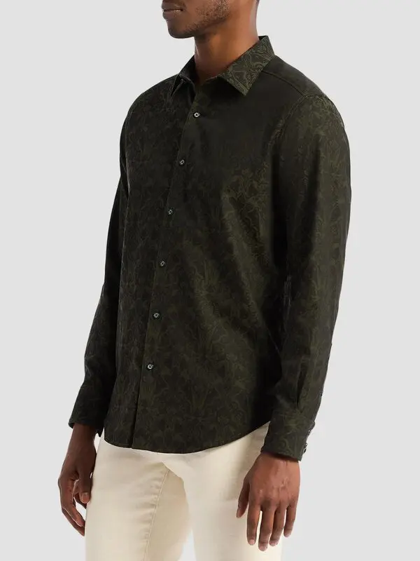 Robert Graham Highland Stretch Cotton Long-sleeve Shirt