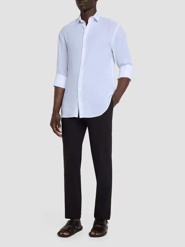 Giorgio Armani Linen Button-front Sport Shirt