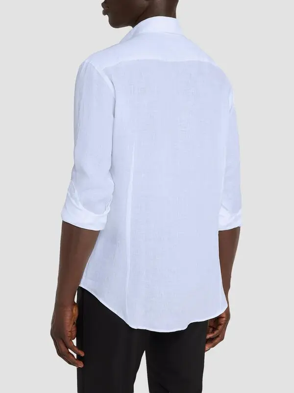 Giorgio Armani Linen Button-front Sport Shirt