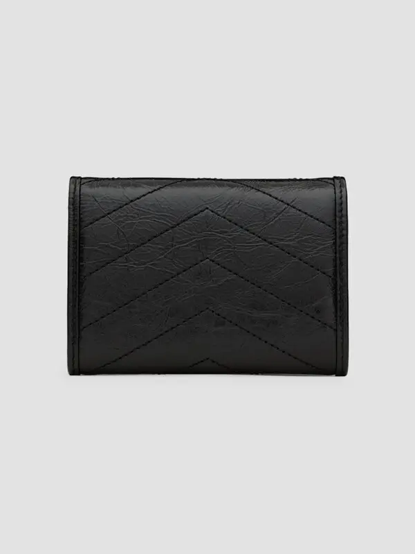 Saint Laurent Niki Slim Tri-fold Wallet In Vintage Leather