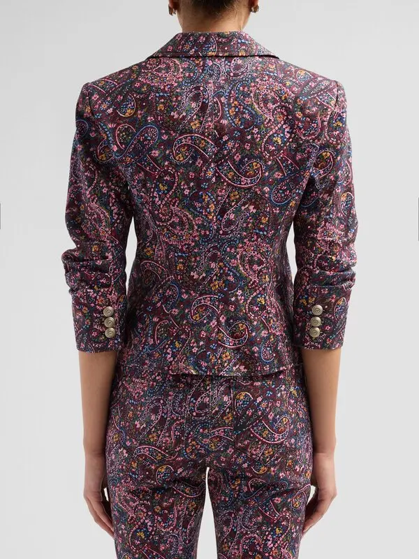 Cinq À Sept Paisley Denim Le Petit Khloe Blazer