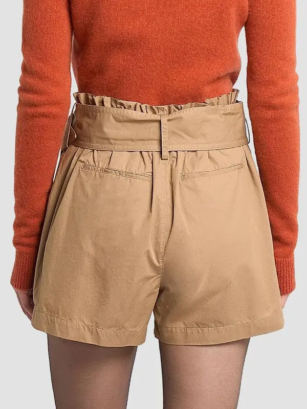 Saint Laurent Paperbag Bermuda Shorts In Cotton