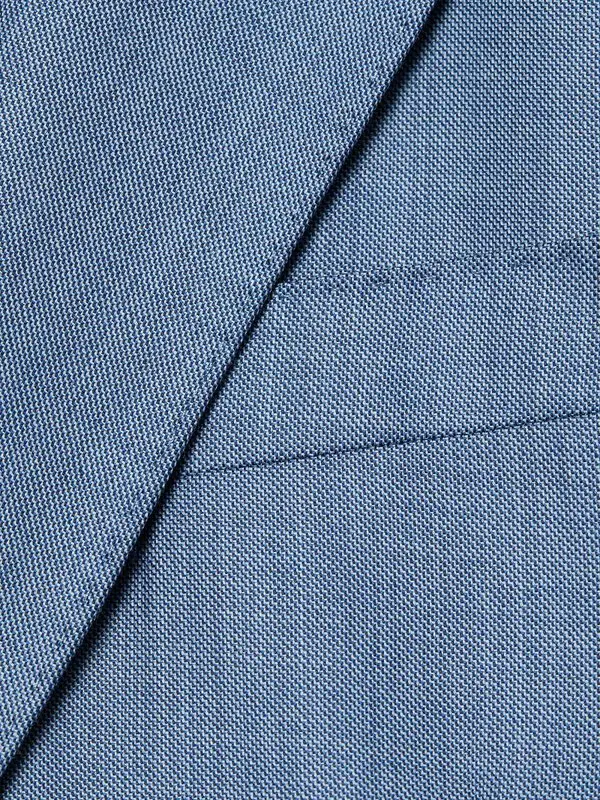 Emporio Armani Shark Skin Wool Single-breasted Suit - Medium Blue