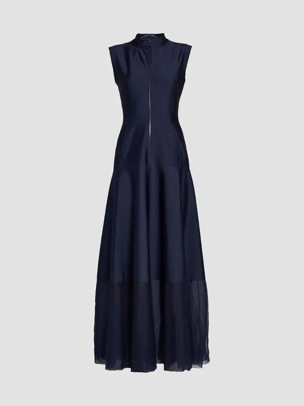 Giorgio Armani A-line Maxi Dress - Blue