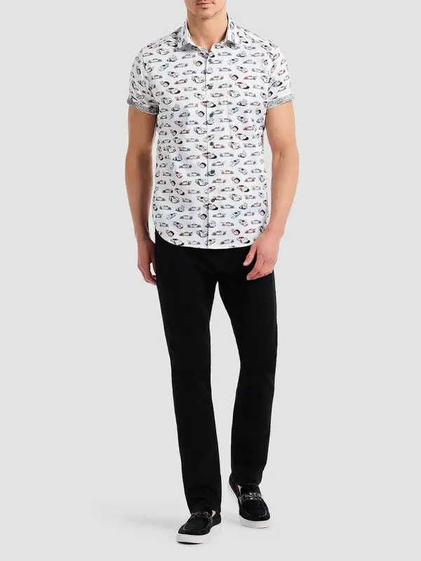 Robert Graham Neon Wheels Printed Short-sleeve Shirt
