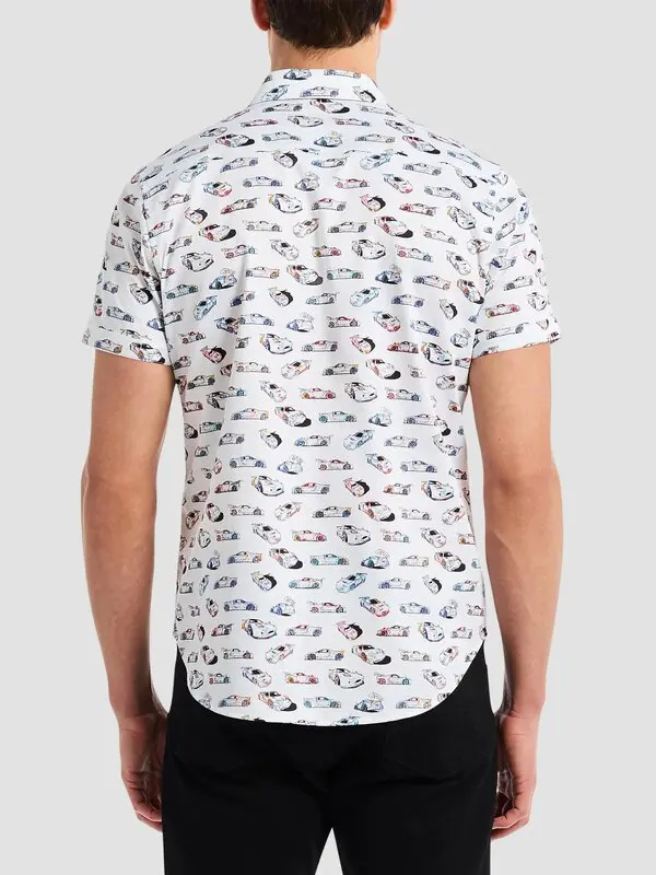 Robert Graham Neon Wheels Printed Short-sleeve Shirt